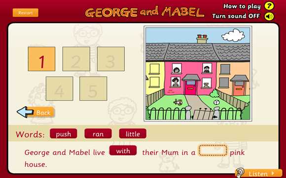 Learning to Read, English Games for 5-7 Years - Topmarks