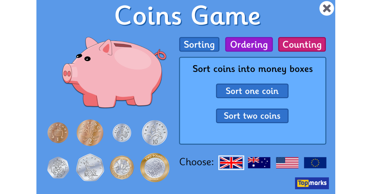 Coins Game For 4 10 Year Olds Coins Game For 4 10 Year Olds