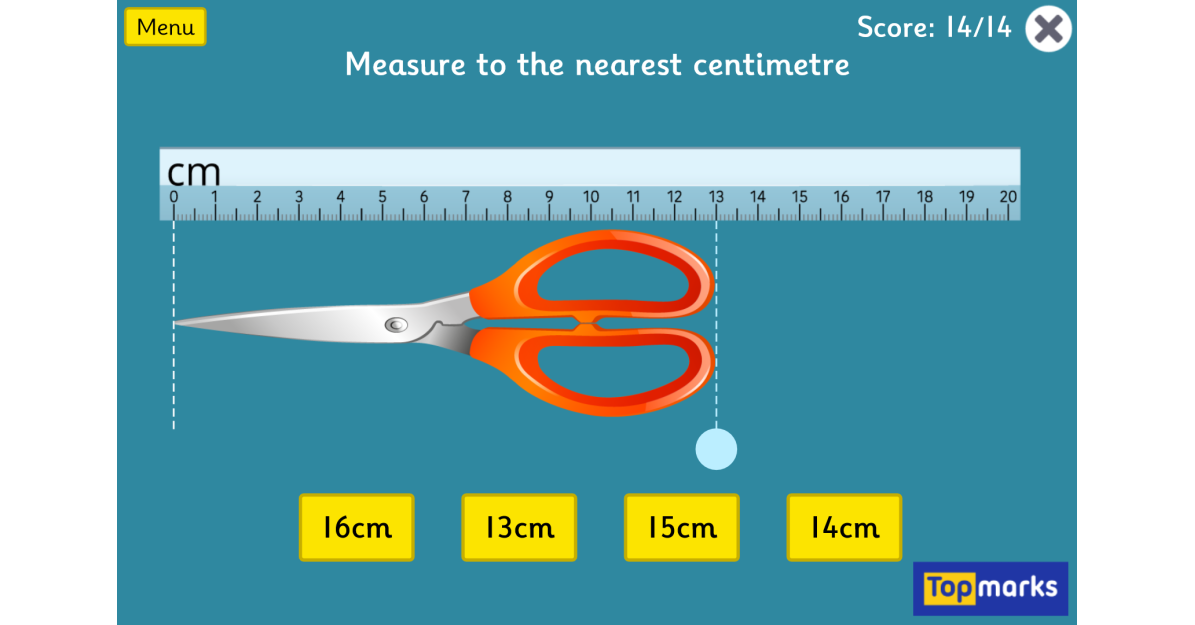 Measuring in Centimetres