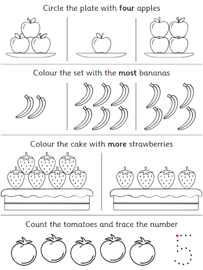 Worksheet: Counting within 7 - Topmarks