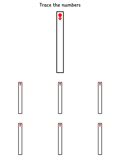 Worksheet: Number Formation, One - Topmarks