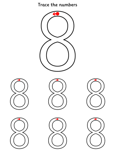 Worksheet: Number Formation, Eight - Topmarks