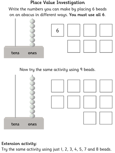 Worksheet: Place Value Investigation - Topmarks